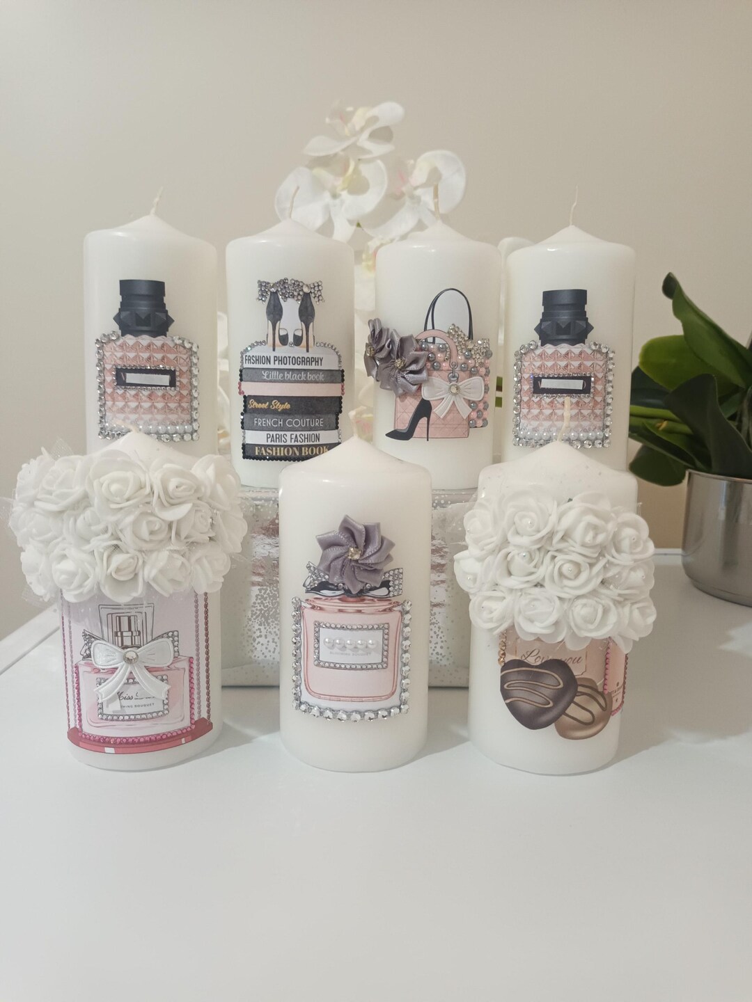Candle Sets, Pillar Candles, Bling Candles, Centre Piece, Bling Home ...