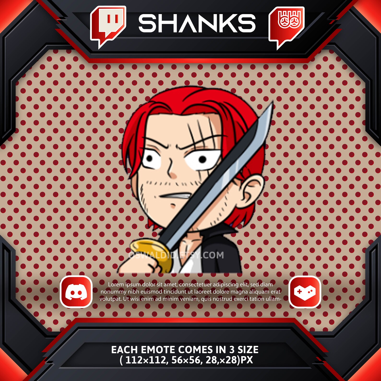 Sword Emotes Twitch Emotes Gamers Twitch Shanks Emotes | Etsy