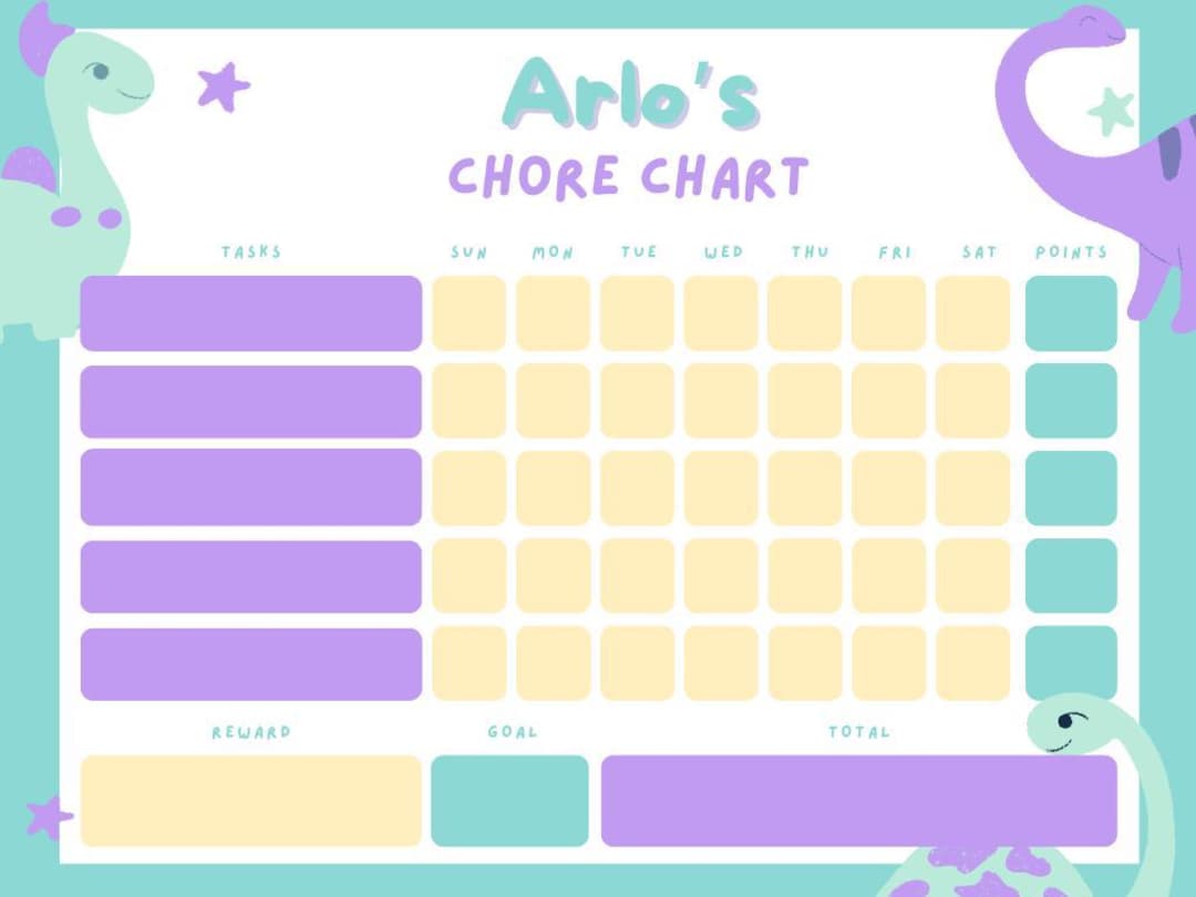 Boy/girl Chore Chart - Etsy