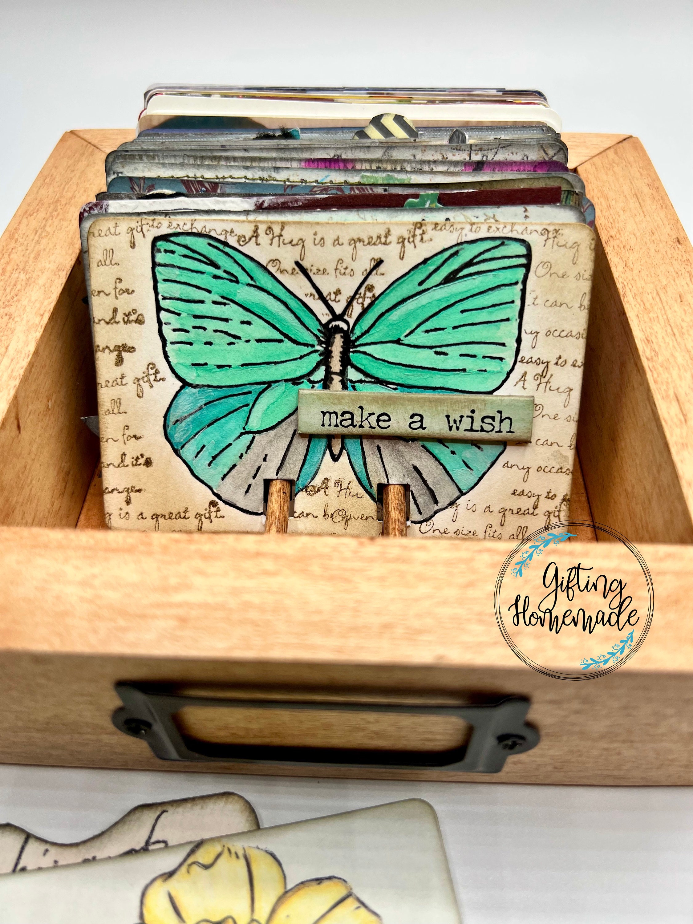 Rotary Card Memory Box Altered Desk Scrapbook Altered Desktop - Etsy