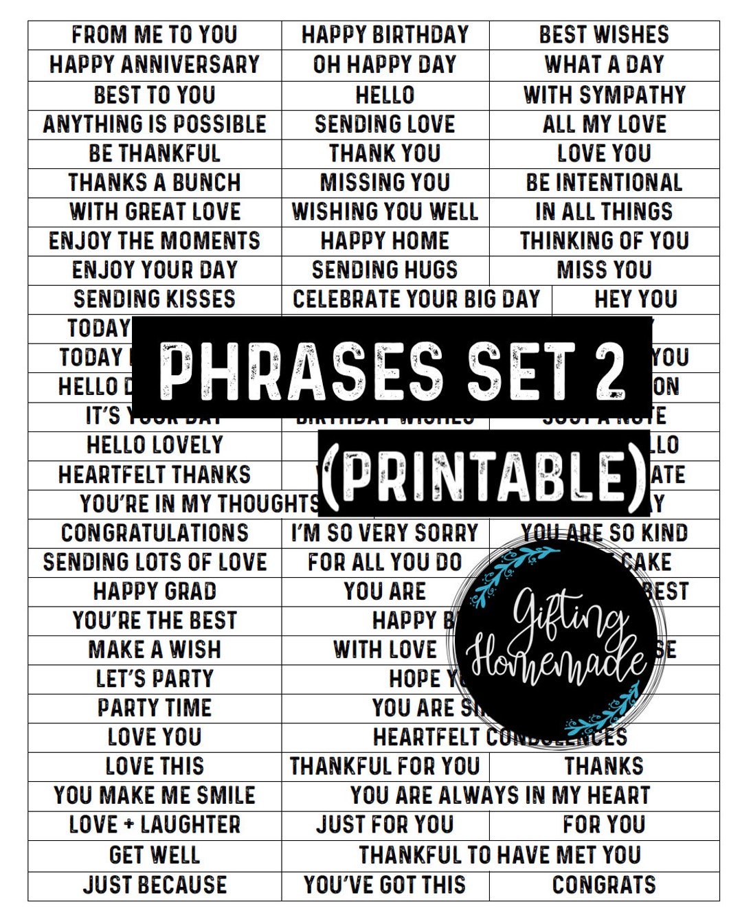 Printable Phrases Inspirational Phrases Embellishments Journaling ...