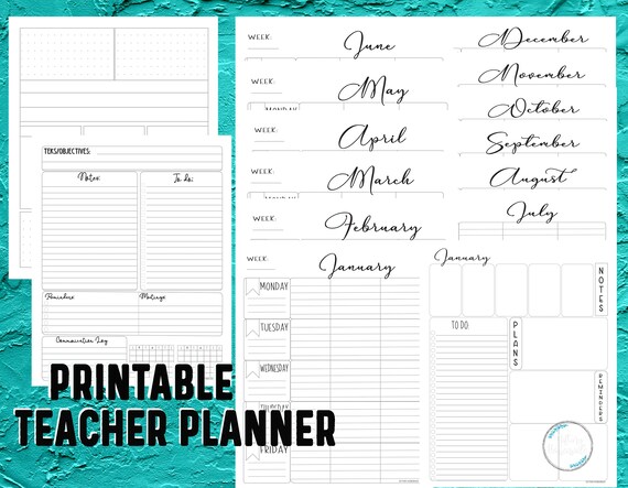 Printable Teacher Planner DIY Teacher Planner DIY Planner | Etsy