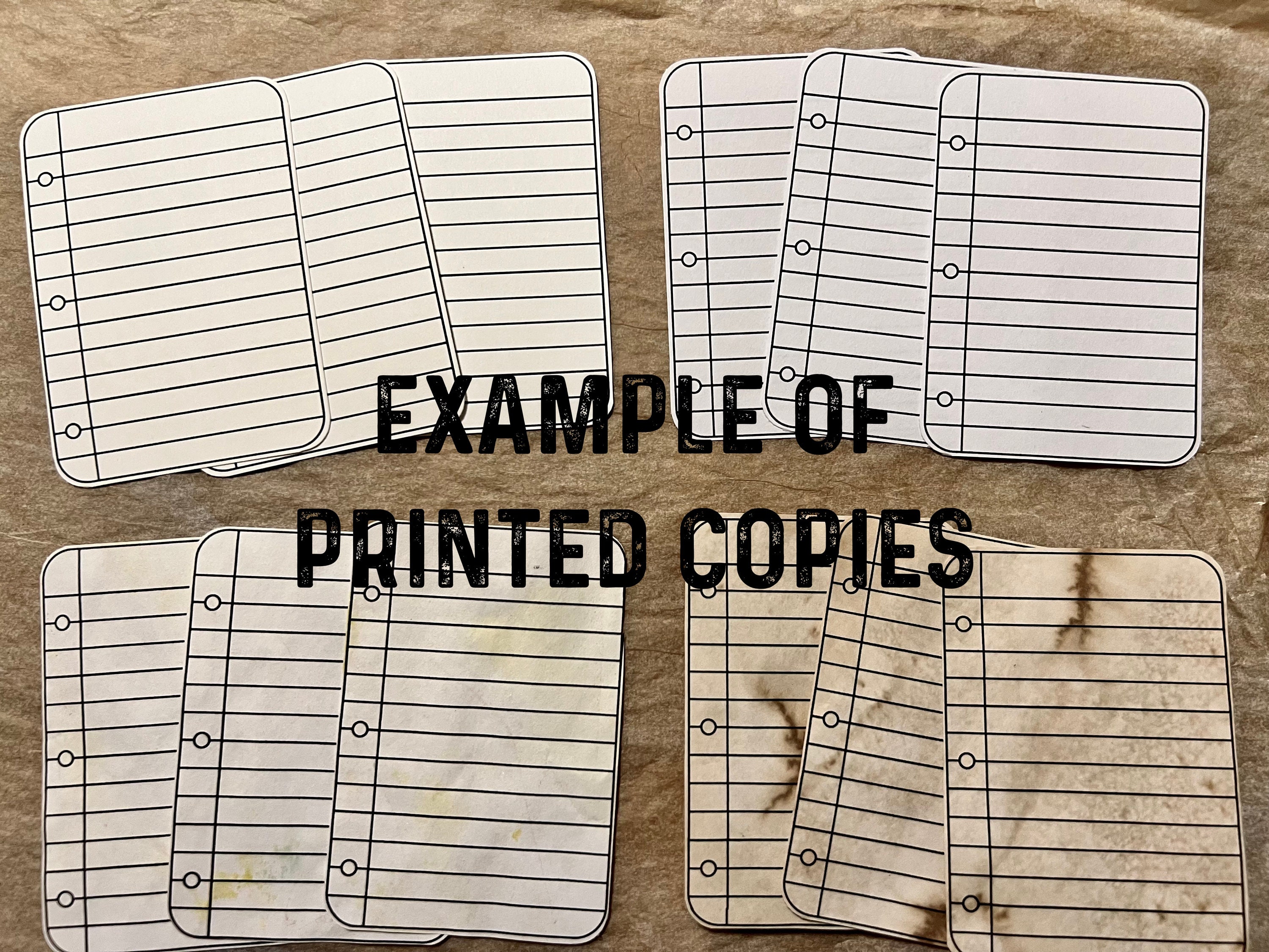 Mini Notebook Paper Journaling Card Printable Embellishment - Etsy