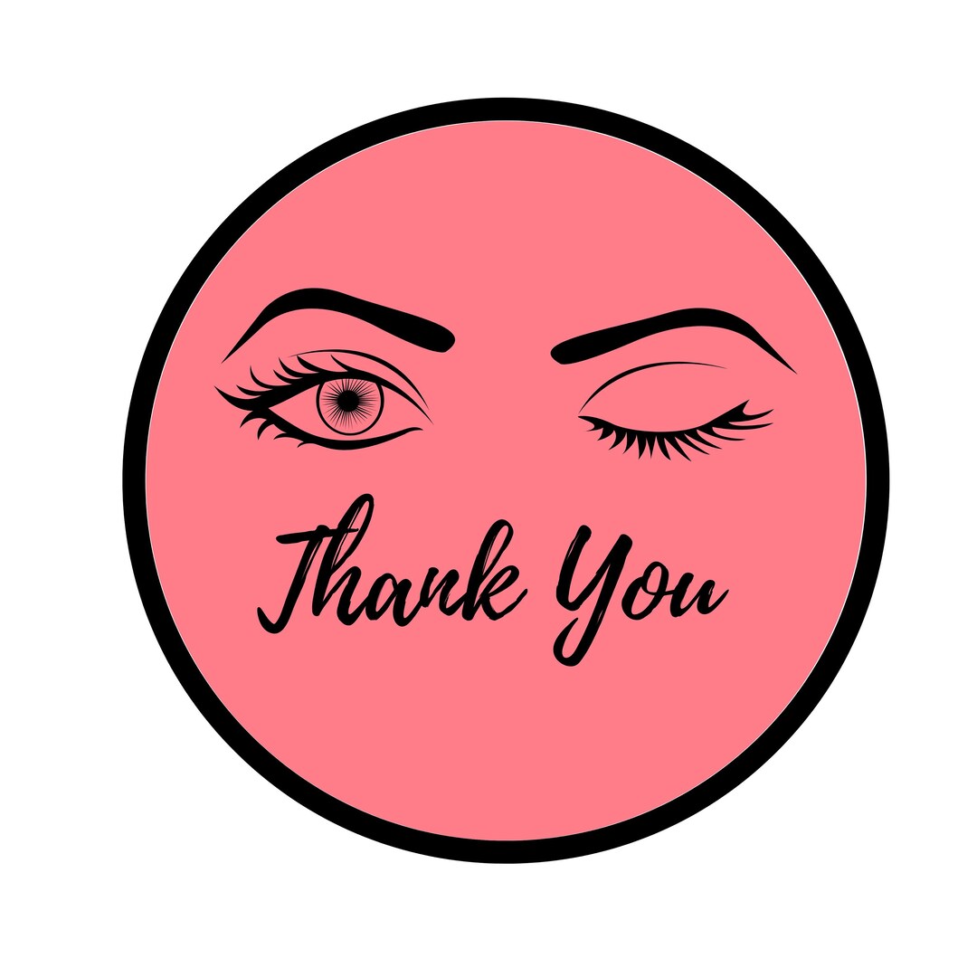 24 Wink Thank You Stickers - Etsy