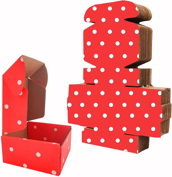 50 Count 4x4x2 Red Shipping Boxes | Etsy