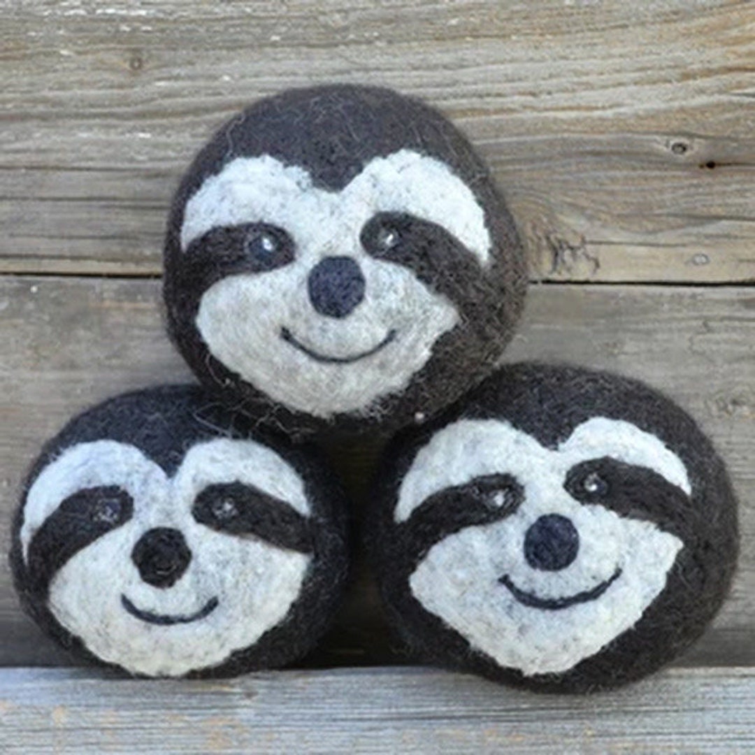 Sloth Dryer Balls, XL Dryer Balls, Patterned Laundry Balls - Etsy