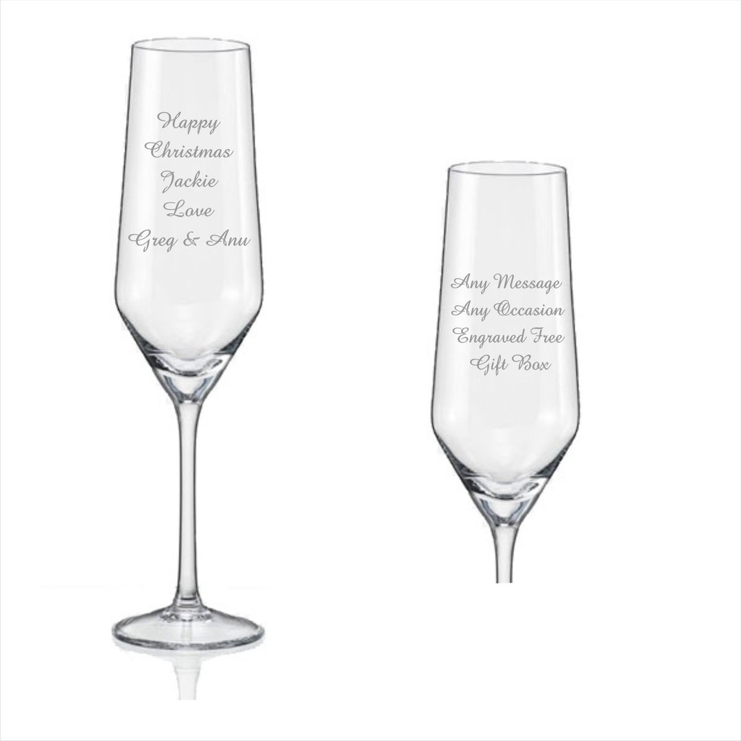 Personalised Engraved Champagne Flute, Prosecco Glass , Birthday Gifts ...