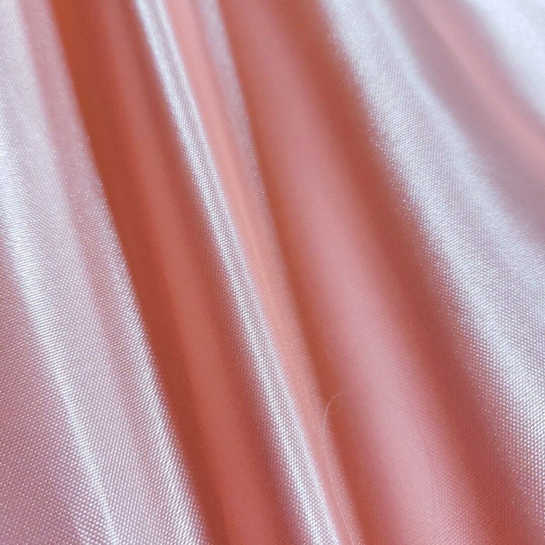 Light Peach Medium Satin Fabric 58" by the Yard Shiny Medium Weight ...