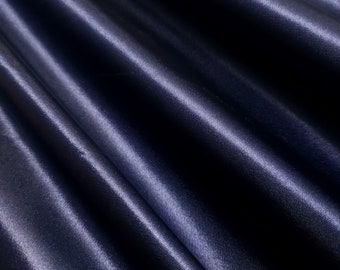 Eliza NAVY BLUE Shiny Heavy Bridal Wedding Satin Fabric by the Yard ...