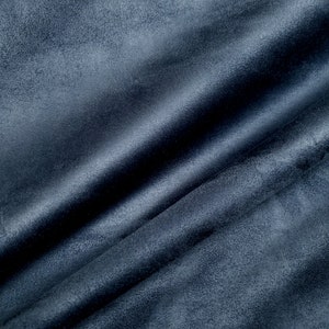 Navy Blue Denim Suede Ultrasoft Upholstery Suede Fabric 58"" by the ...