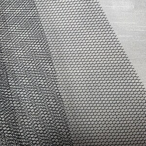Black Hard Net Hex Mesh Fabric Stiff Crinoline Netting 60" by the Yard ...