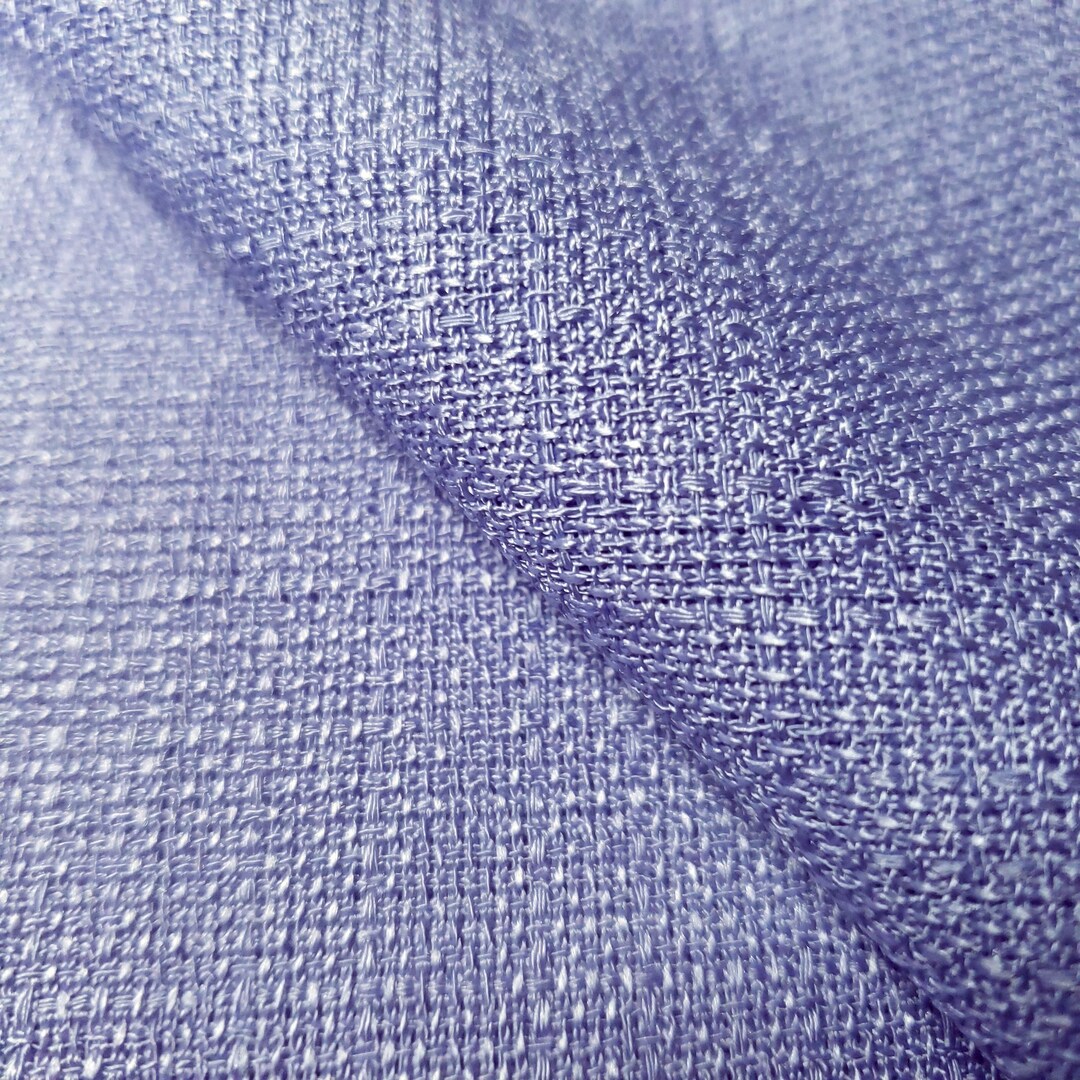 Rustic Weave Cornflower Lilac Blue Poly Linen Fabric 58" by the Yard ...