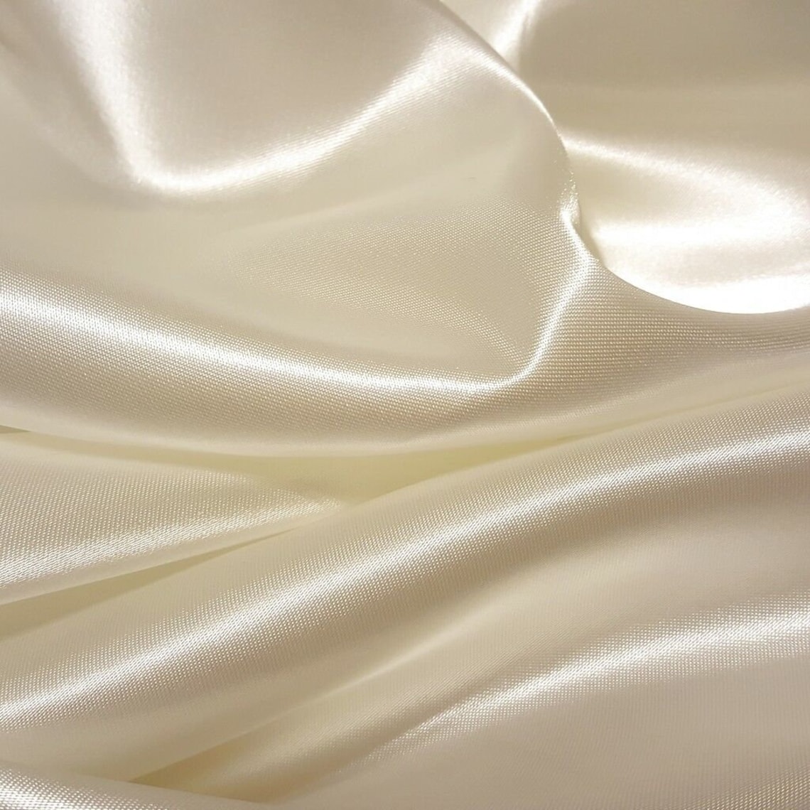 Ivory Satin Charmeuse Fabric 58 by the Yard Primary | Etsy