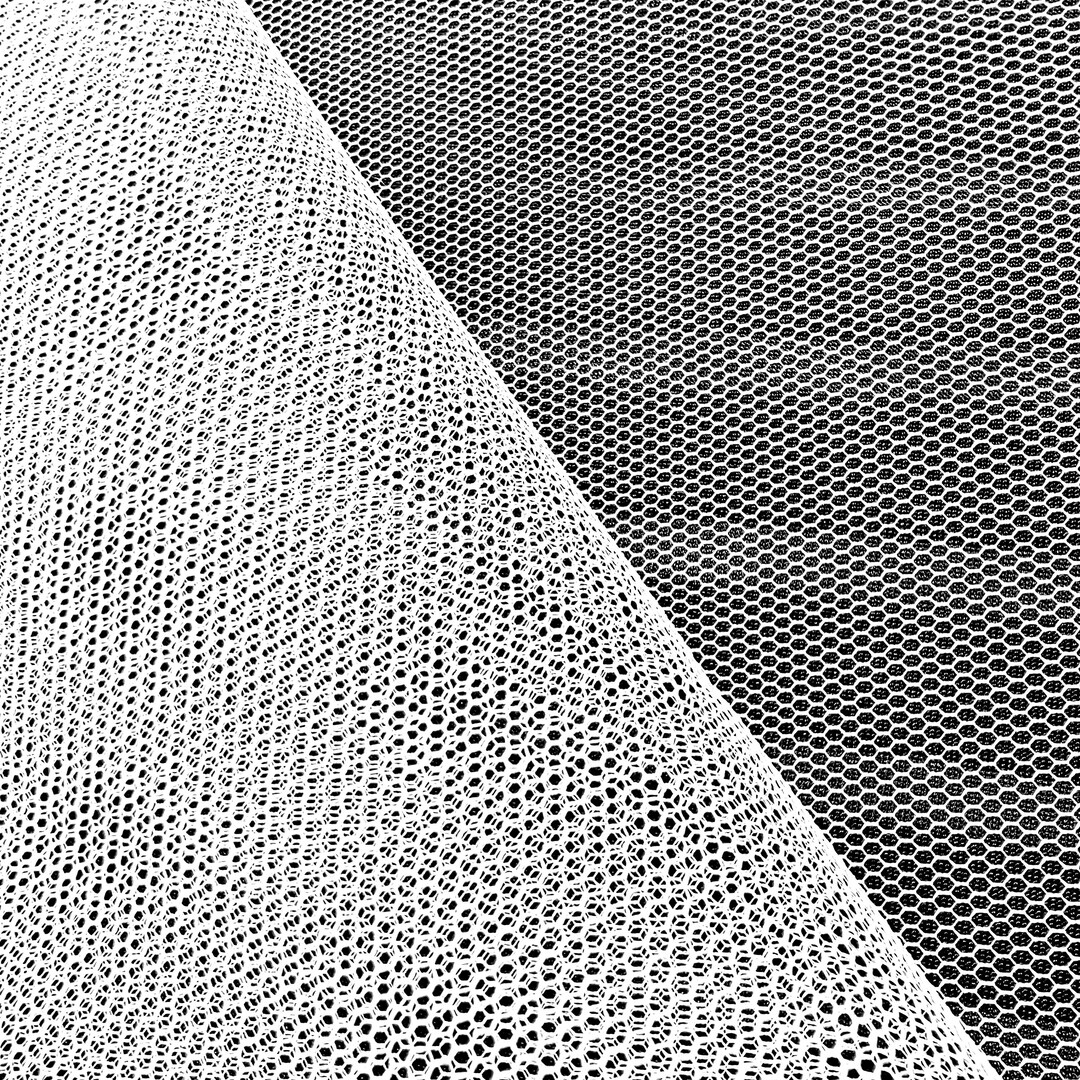 White Stiff Hard Net Hex Mesh Fabric Crinoline Netting 60" by the Yard ...