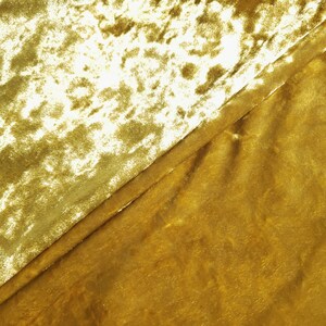 Christmas Gold Brass Crushed Stretch Velvet Fabric 56" by the Yard ...