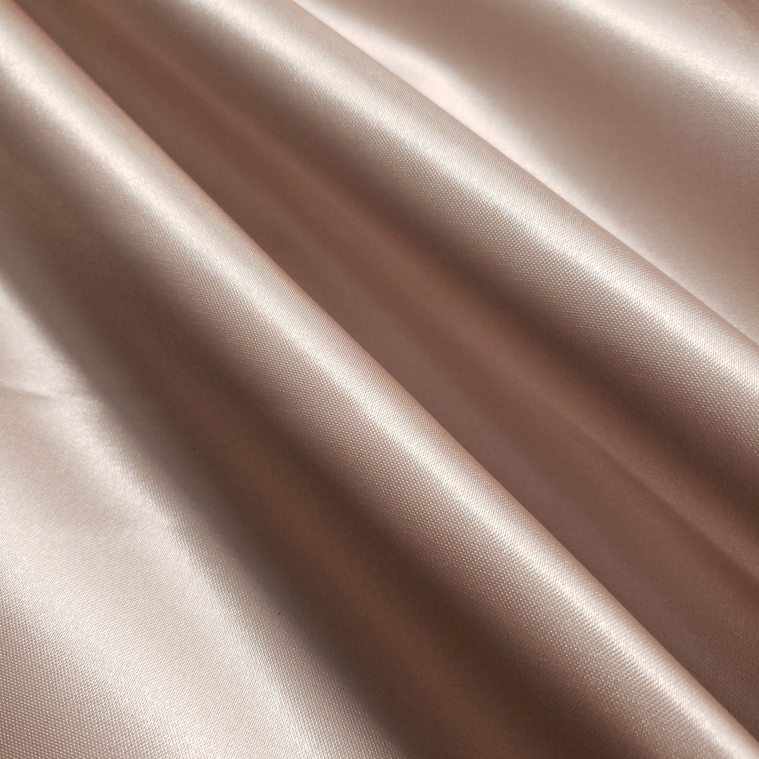 Heavy Blush Pink Bridal Duchess Satin Fabric 58" by the Yard Poly Satin ...