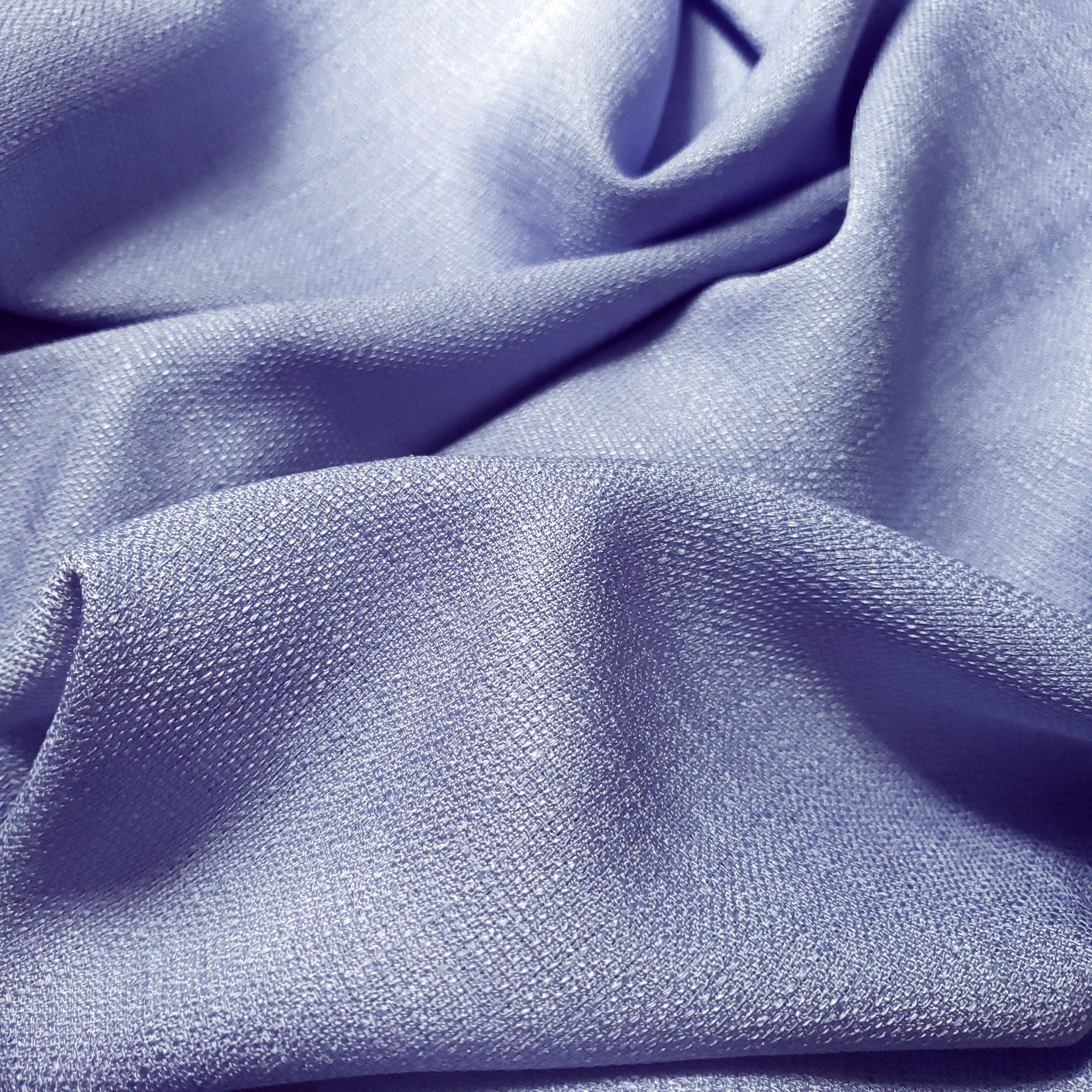 Rustic Weave Cornflower Lilac Blue Poly Linen Fabric 58" by the Yard ...
