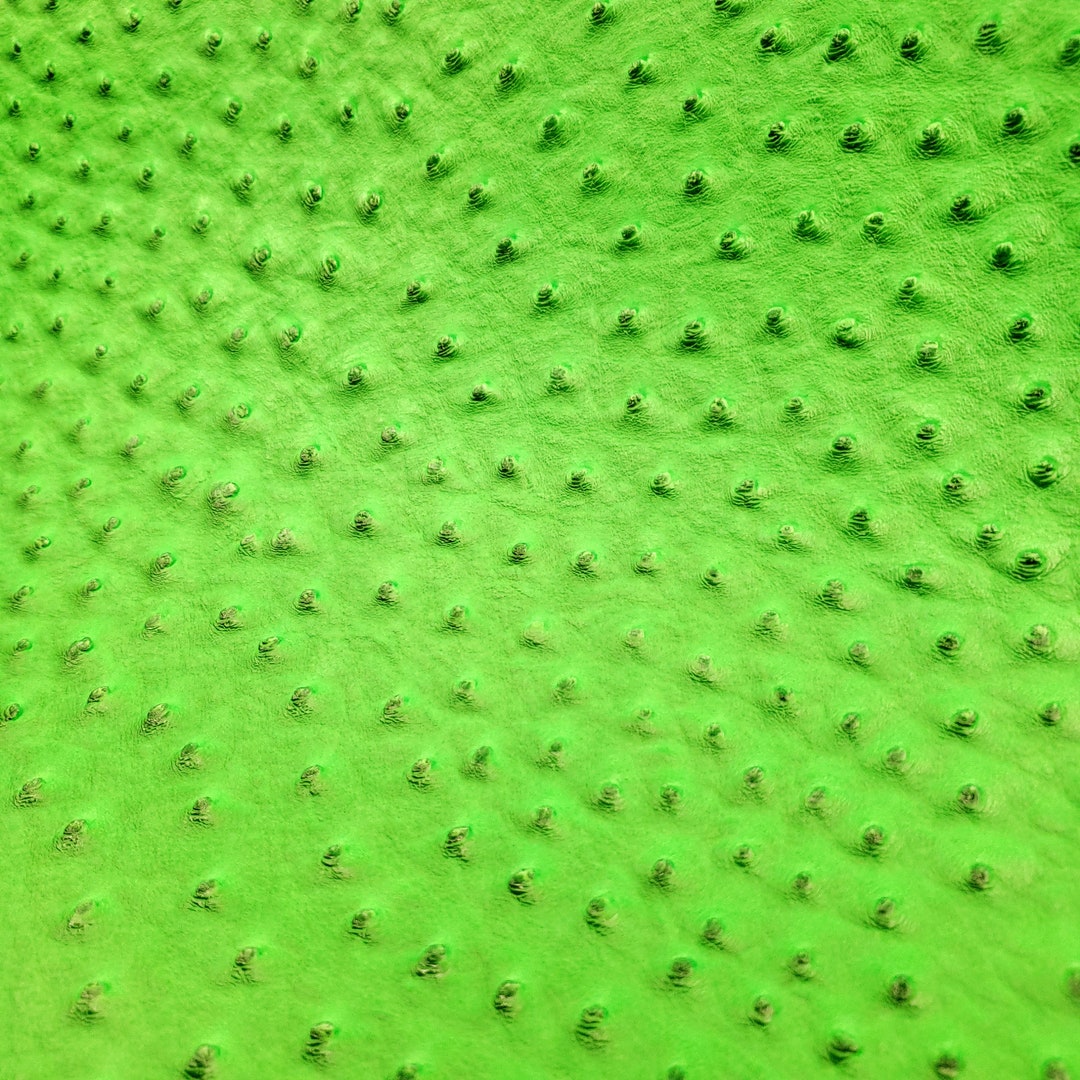 Neon Yellow Ostrich Skin Vinyl Fabric 54" by the Yard Embossed Monster ...
