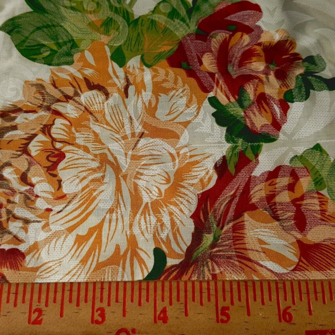 Classic Victorian Floral Chintz Damask Poly Cotton Print Fabric 58" by ...