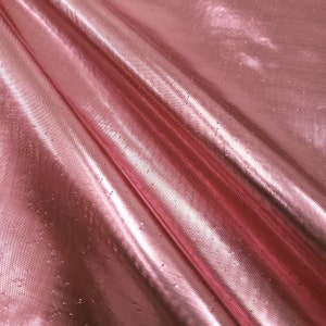 Metallic Pink Tissue Lame Fabric 60" by the Yard Shiny Lurex Paper ...