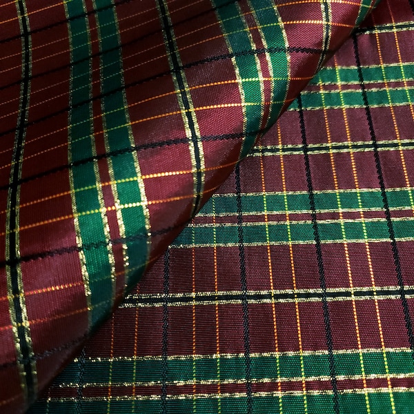 Red Plaid Fabric - Etsy