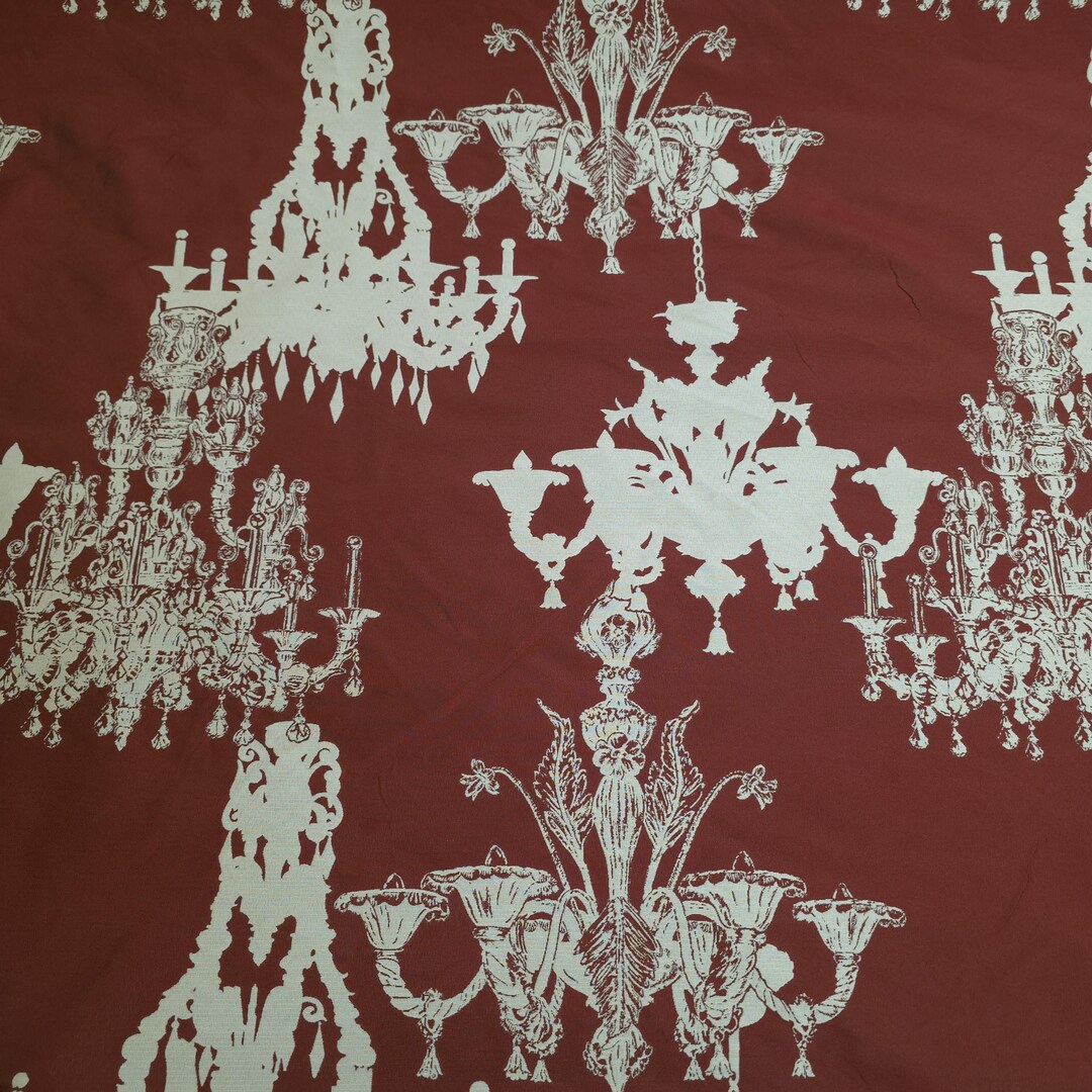 Red Wine Baroque Rococo Reversible Chandelier Drapery Fabric - 60" by ...