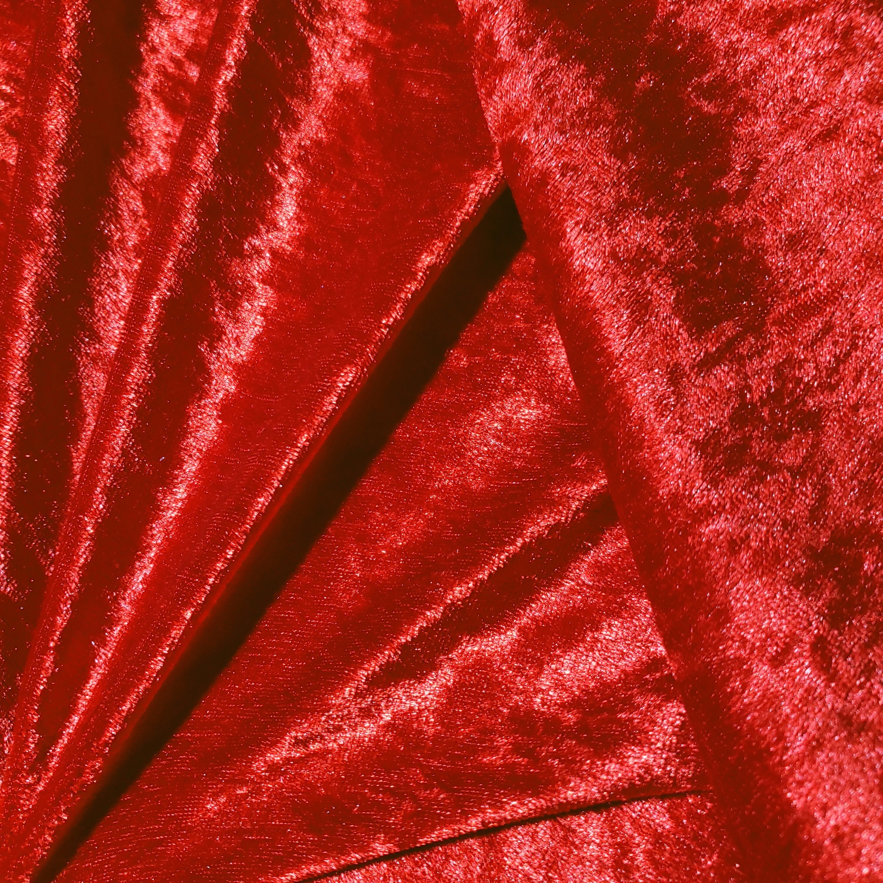 Christmas Red Crushed Stretch Velvet Fabric 56" by the Yard Marbled ...