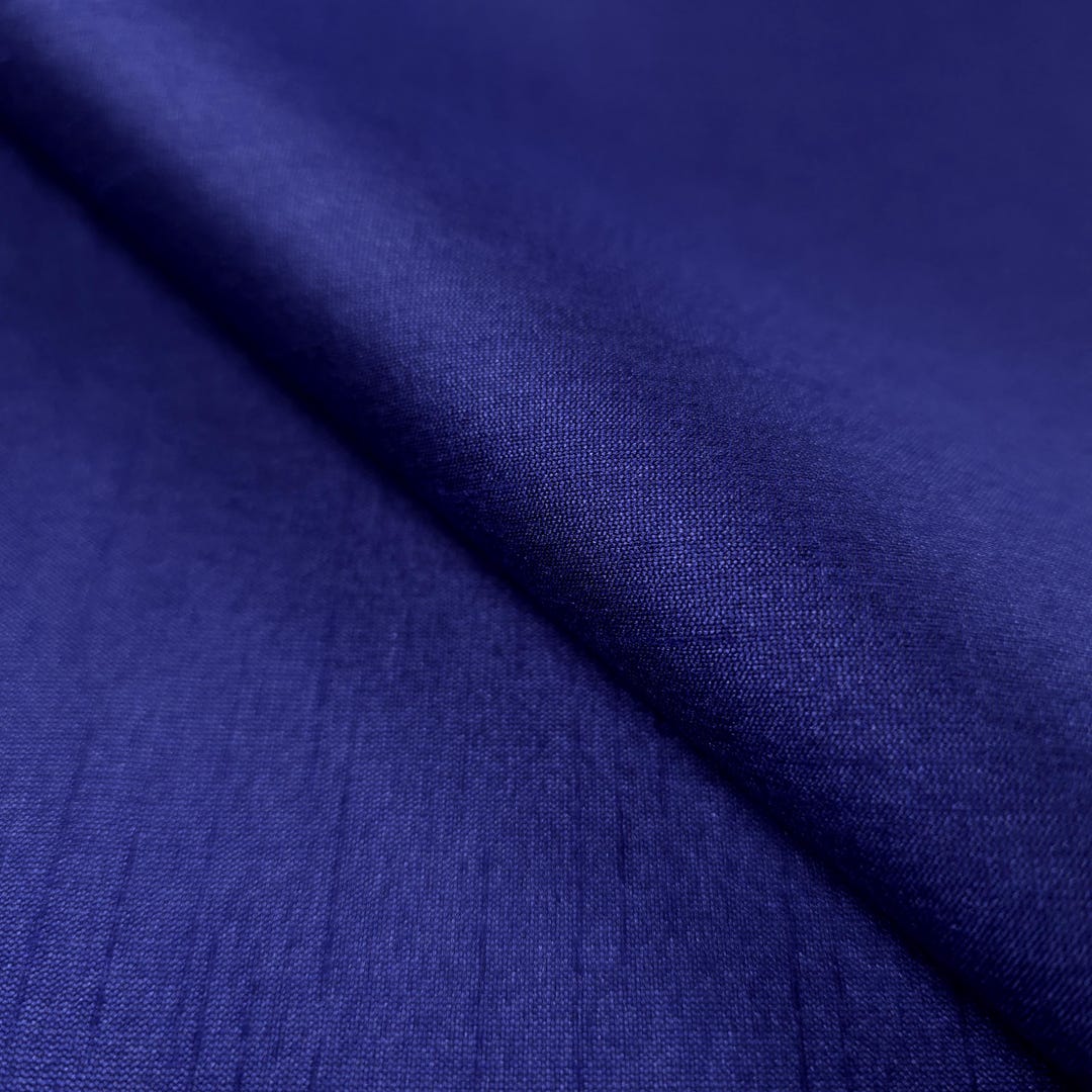 Dupioni Faux Silk Sapphire Blue Fabric 58" by the Yard | Iridescent ...