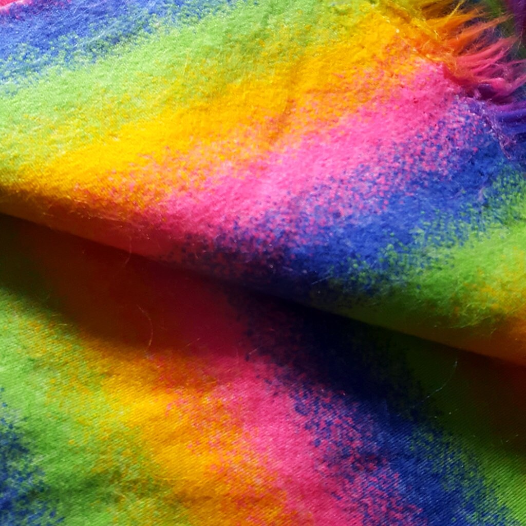 Rainbow Stripe Faux Fur Fabric By The Yard Or Half Yard Extra | Etsy