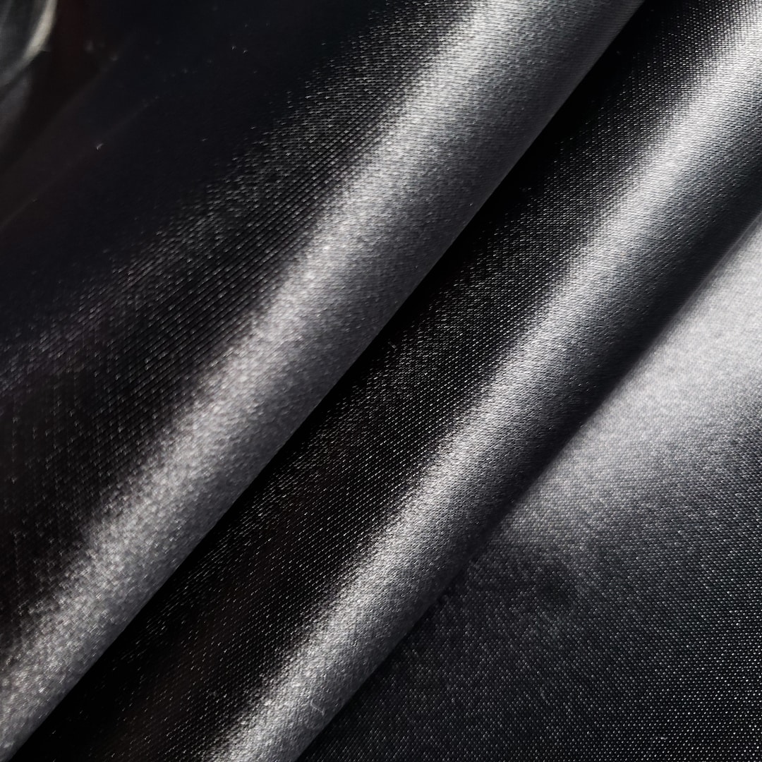 Heavy Black Bridal Duchess Satin Fabric 58" by the Yard Poly Satin - Etsy