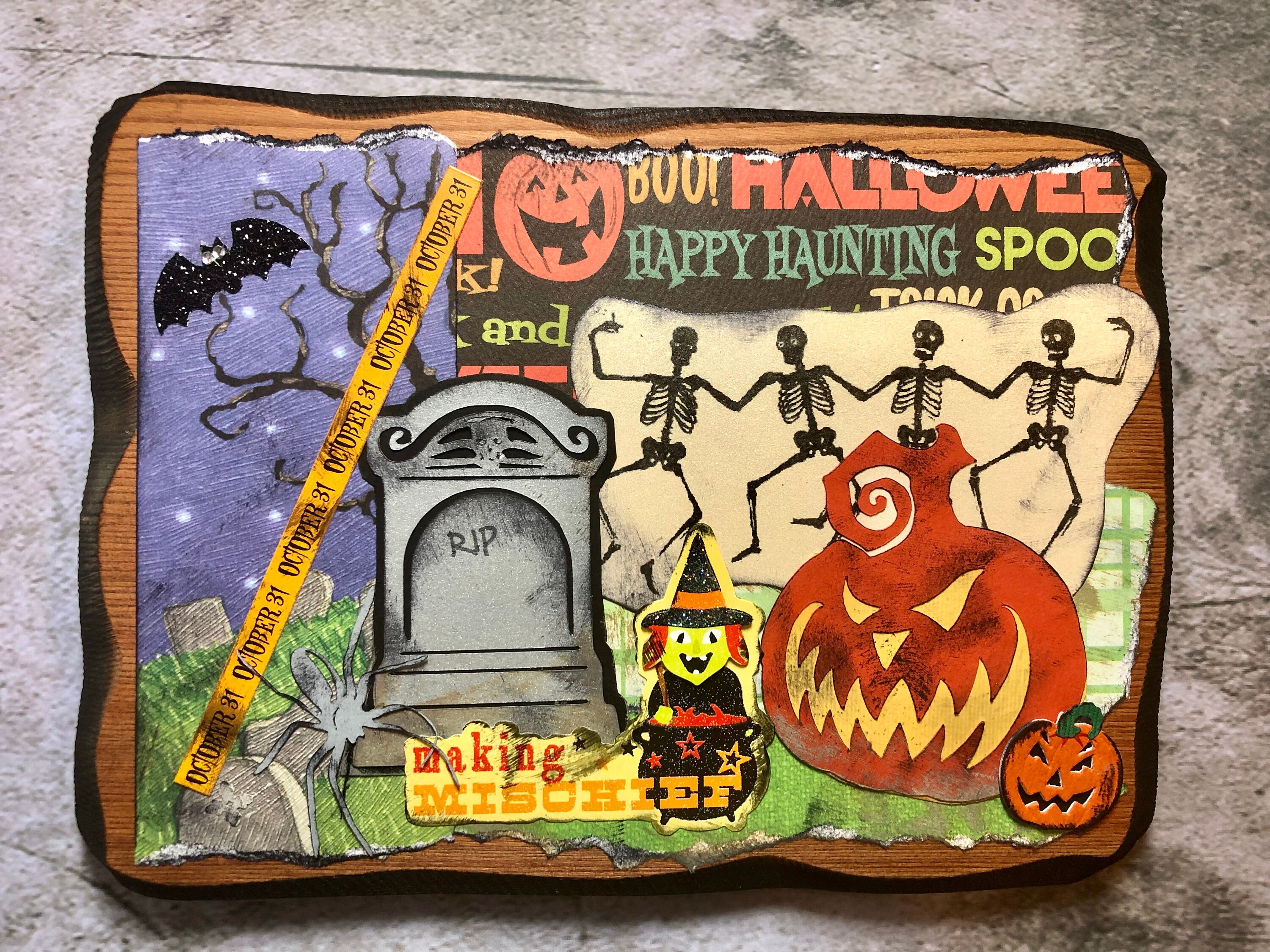 Halloween Collage Art - Etsy