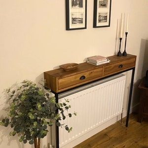 Slim Console Table With Drawers - Radiator Shelf Depth 20cm - Modern ...