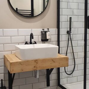 Wooden Wash Stand Rustic Vanity Shelf Basin Shelf Handmade Washstand ...