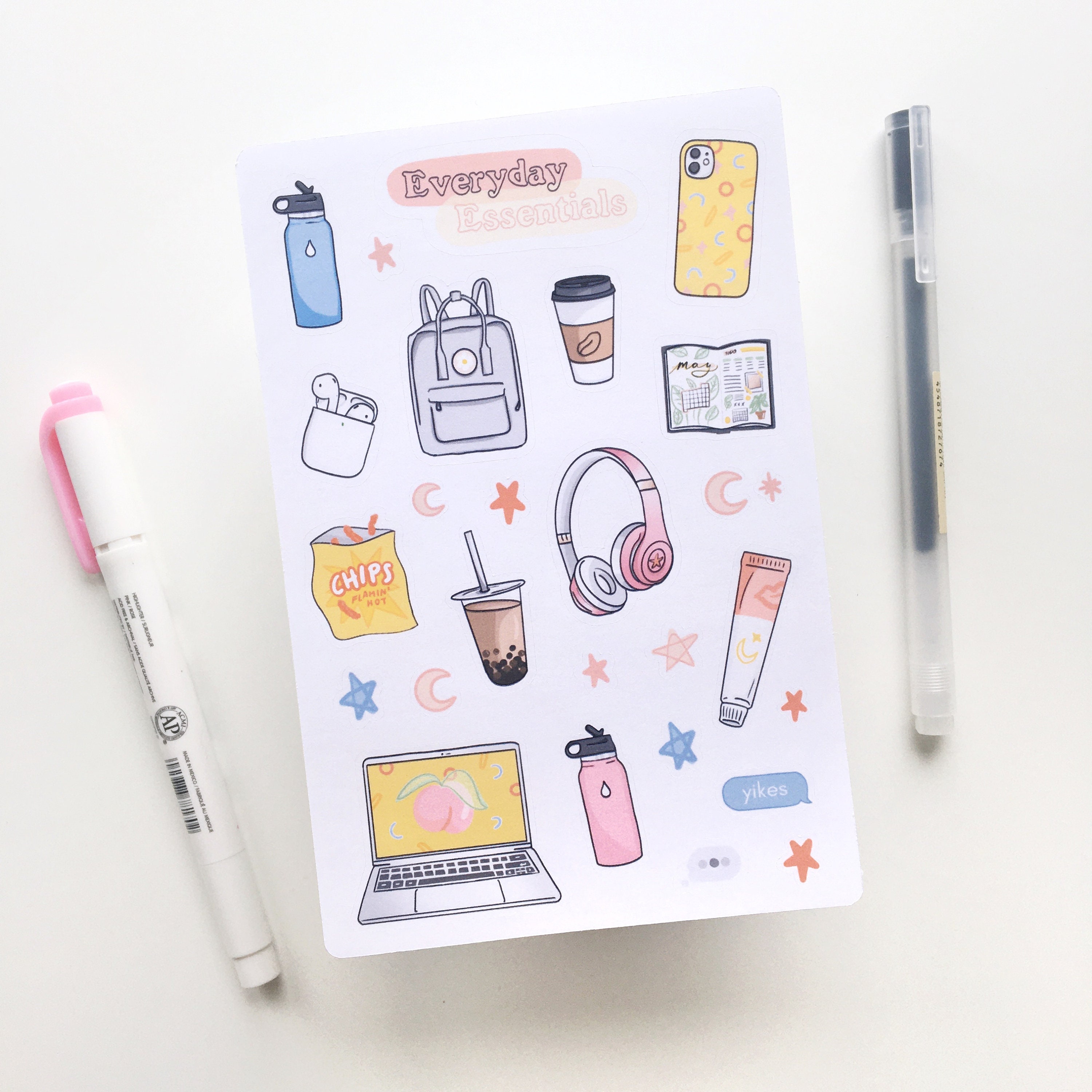Everyday Essentials bullet journal sticker sheet planner | Etsy