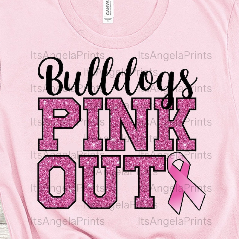 Bulldogs Pink Out Svg - Etsy