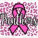 Panthers Pink Glitter Leopard Breast Cancer Awareness Ribbon - Etsy