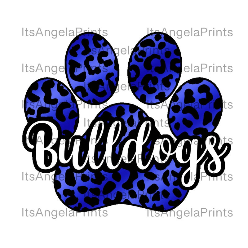 Bulldog Paw Print - Etsy