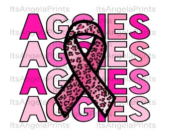 Bengals Stacked Breast Cancer Awareness Pink Leopard Ribbon - Etsy