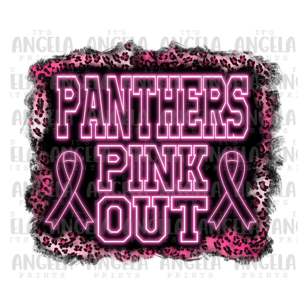 PNG Panthers Pink Out Neon Lights Breast Cancer Awareness School Spirit ...