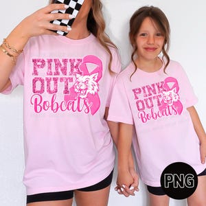 PNG Bobcats Pink Out Breast Cancer Awareness Faux Glitter Sequin Bling ...