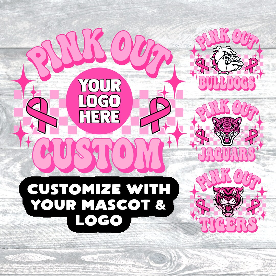 PNG Custom Pink Out Breast Cancer Awareness Groovy Checkered School ...