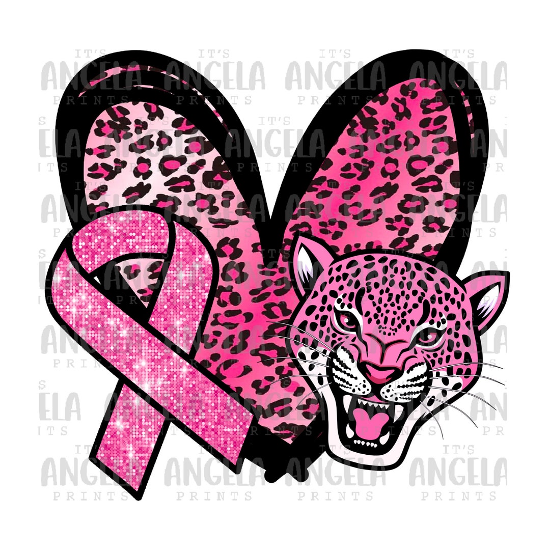 PNG Jaguars Leopards Breast Cancer Awareness Pink Out Leopard - Etsy