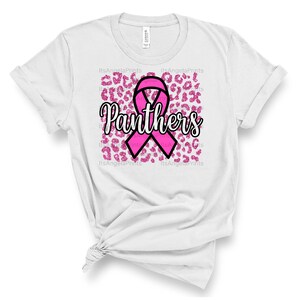 Panthers Pink Glitter Leopard Breast Cancer Awareness Ribbon Pink Out ...