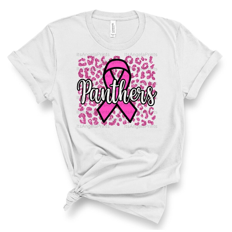 Panthers Pink Glitter Leopard Breast Cancer Awareness Ribbon - Etsy