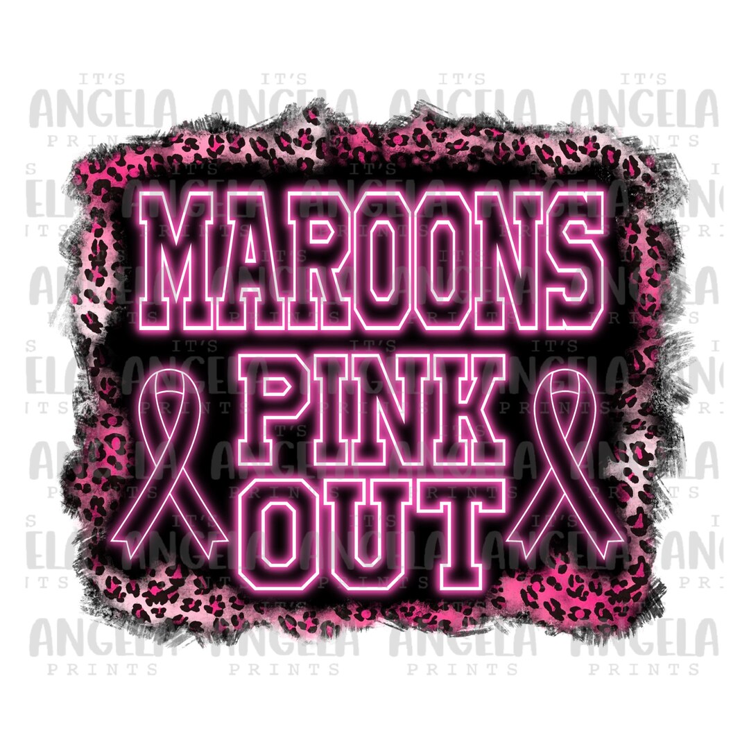 PNG Maroons Pink Out Neon Lights Breast Cancer Awareness School Spirit ...