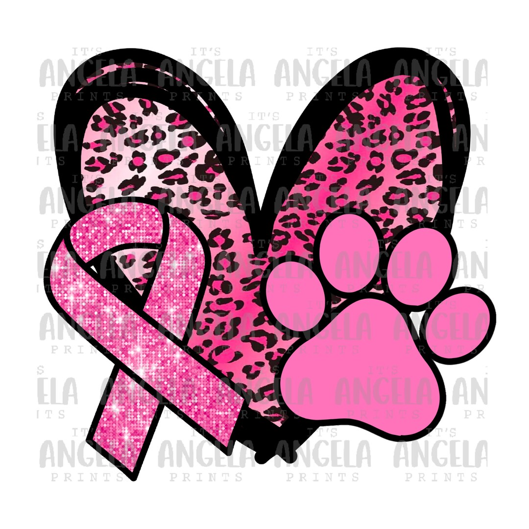 PNG Paw Print Bulldogs Bears Cougars Panthers Breast Cancer Awareness ...