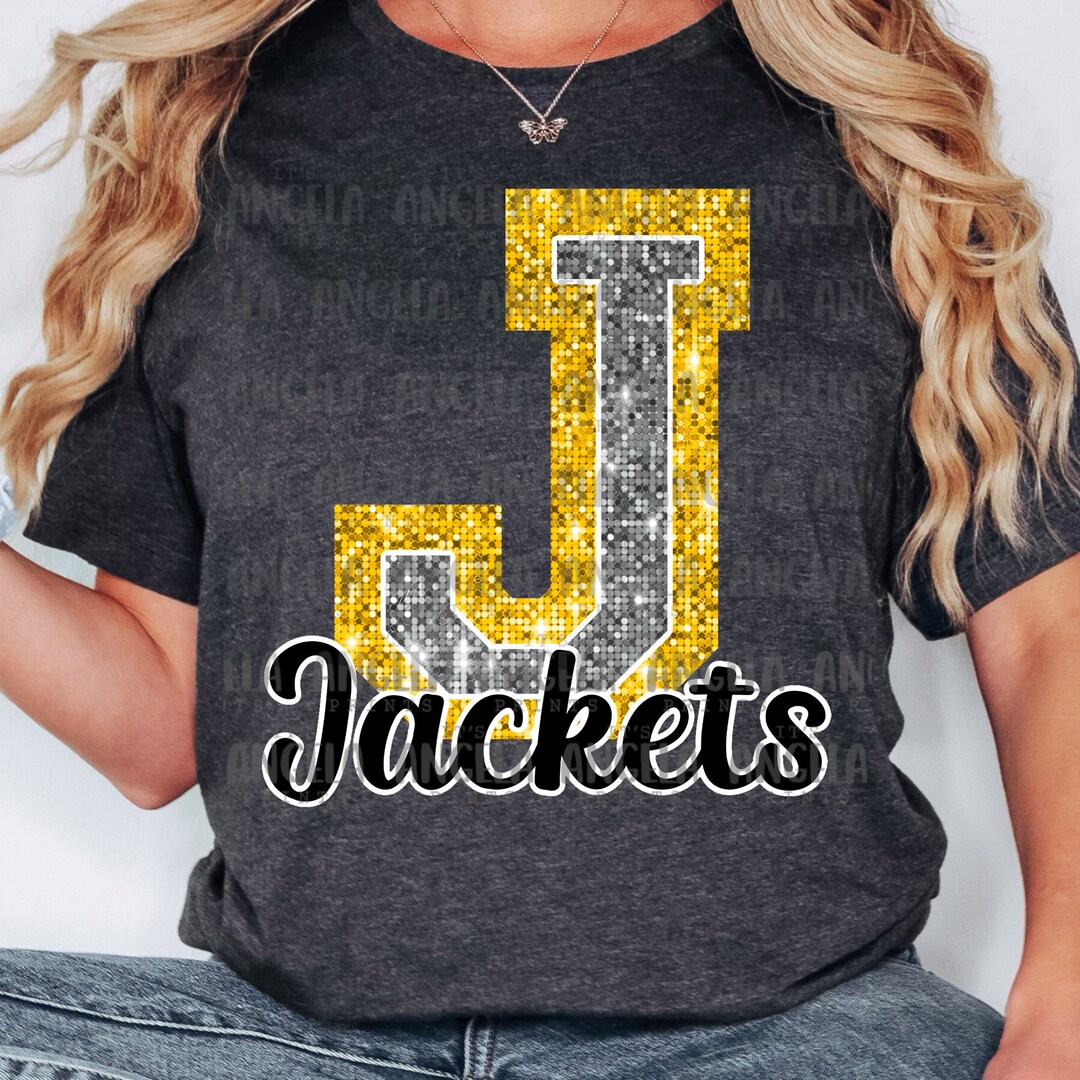 PNG J Jackets Yellow Gold Bling Sparkle Glitter School Team Spirit ...