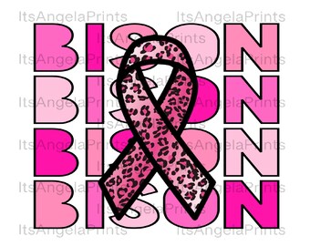 Hornets Stacked Breast Cancer Awareness Pink Leopard Ribbon - Etsy
