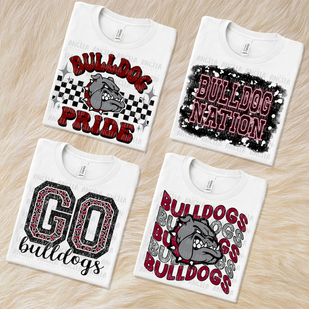 PNG Bundle Bulldogs Maroon 4 Designs School Spirit Team Game Day ...
