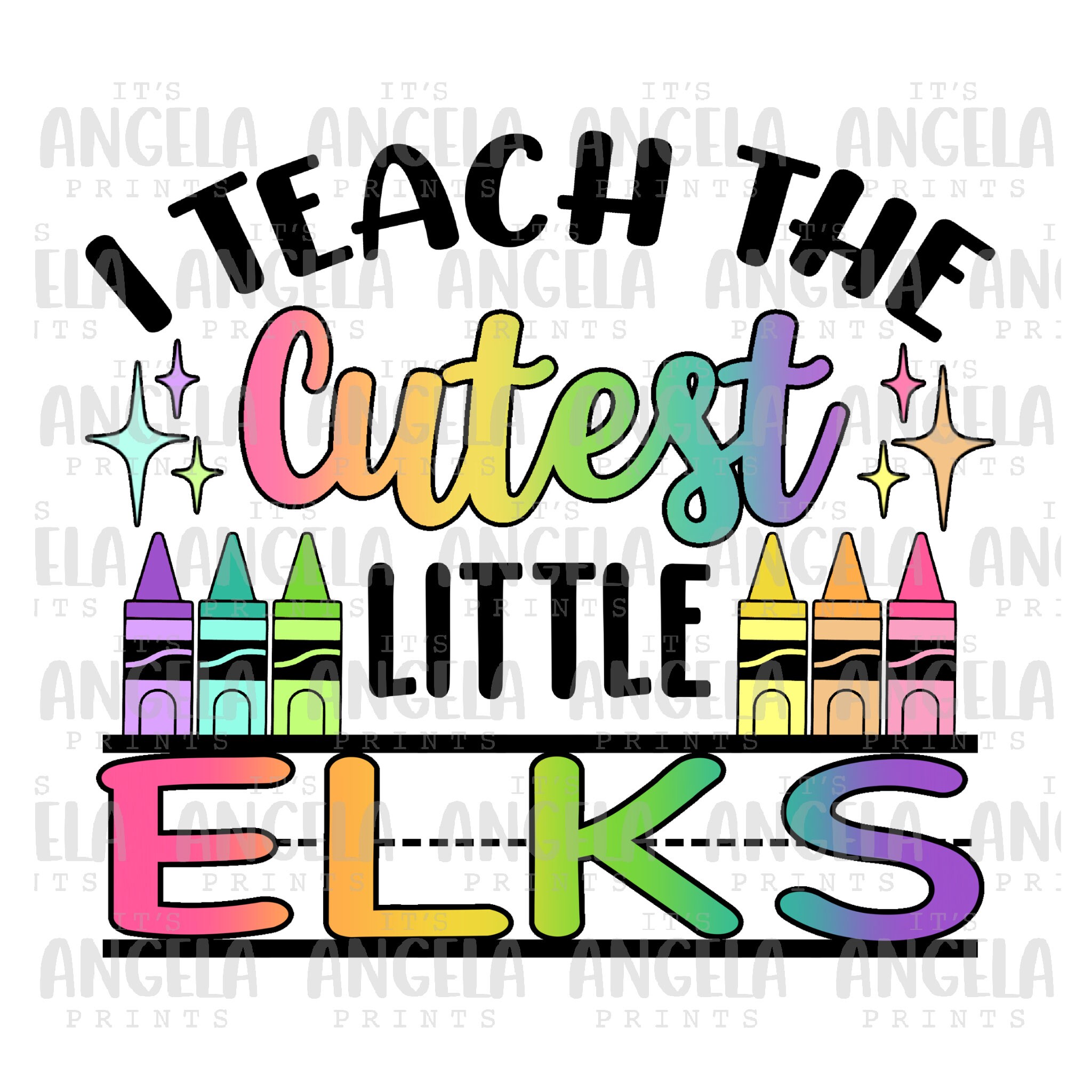 PNG Elks Teacher School Mascot Elementary Pre K Kinder 1st 2nd 3rd 4th ...